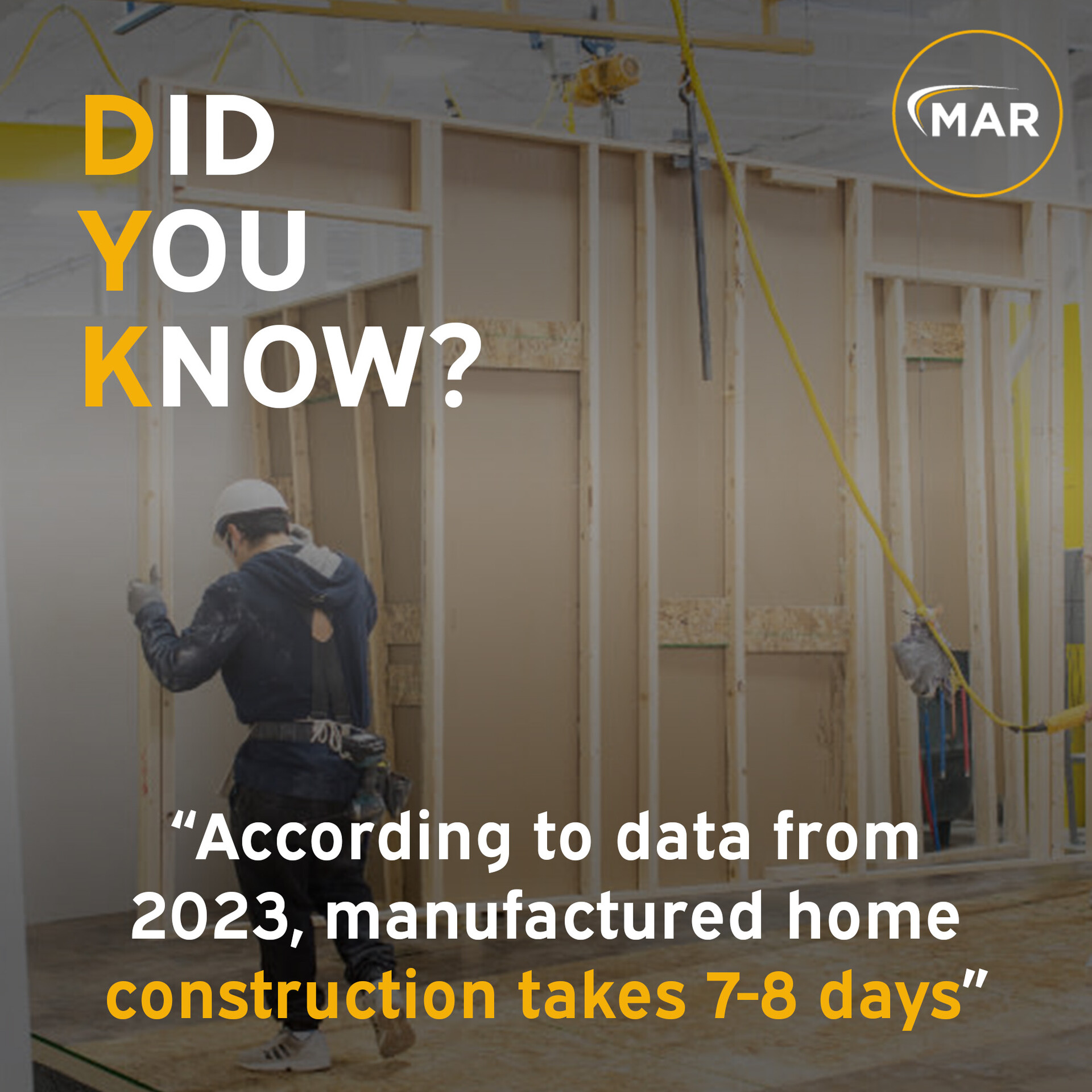 Did you know that as of 2023, MH construction takes an average of 7-8 days? - MAR Companies Real ...